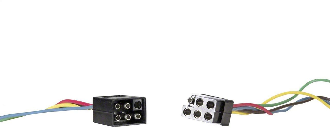 Bronco 6-Pole Square Connector Set; 12-Inch Vehicle Side/12-Inch ...