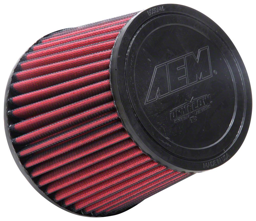 AEM Induction F-150 DryFlow Air Filter; 5-Inch Inlet / 5-Inch Length ...