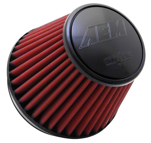 AEM F-150 DryFlow Air Filter; 6-Inch Inlet / 5.25-Inch Length AEM-21 ...