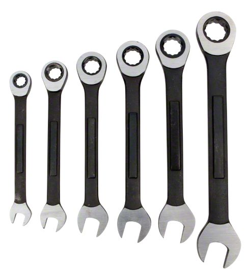 Tundra Metric Black Ratchet Wrench Set; 6-Piece Set