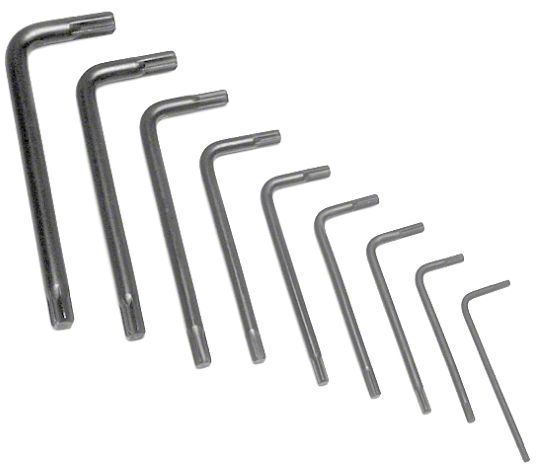 Jeep Gladiator T10 to T50 Torx Key Set; 9-Piece Set