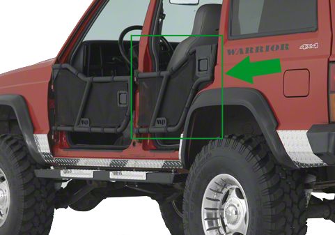 Warrior Products Jeep Cherokee Rear Adventure Tube Doors 90852 (97-01 ...