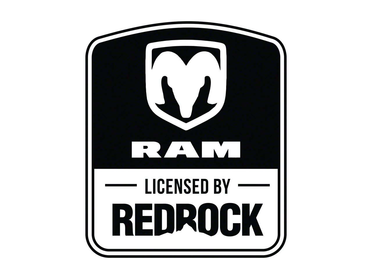RAM Licensed by RedRock RAM 1500 Door Sill Body Shield Decal; White ...